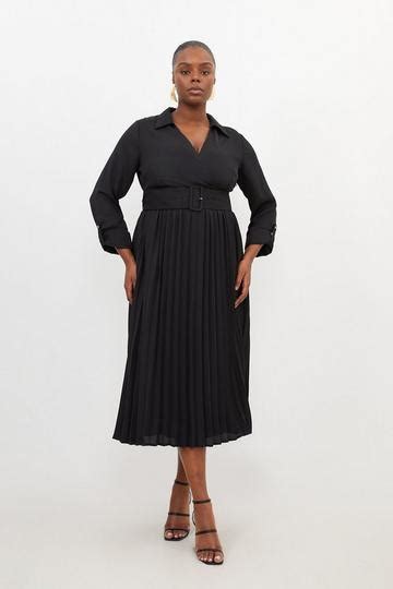 Plus Size Pleated Dresses Karen Millen