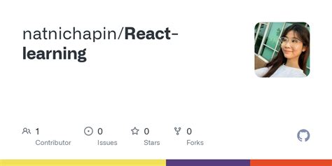 Github Natnichapinreact Learning