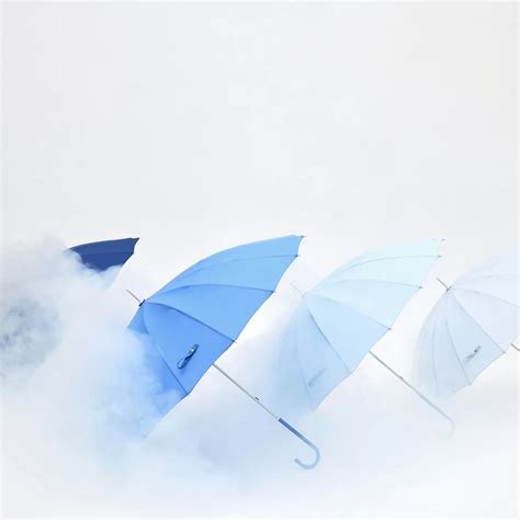 Tiohoh 16k зонт от дождя женский Сильный ветрозащитный длинный зонтик женский Небесно Голубой