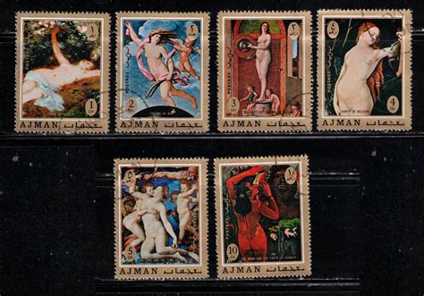 AJMAN Lot Of Used Nudes By Various Artists Nude Art Paintings On