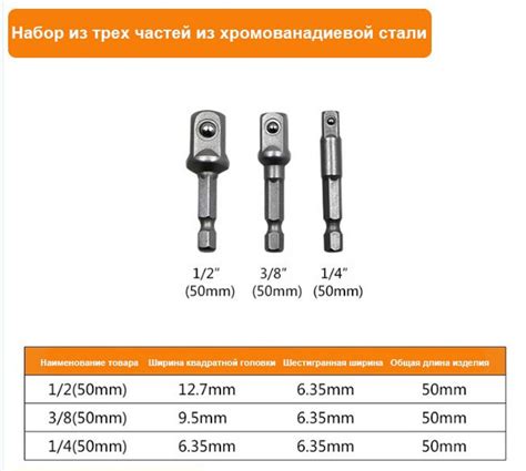 Переходники для шуруповерта под торцевые головки 1 4 3 8 1 2 купить с доставкой по