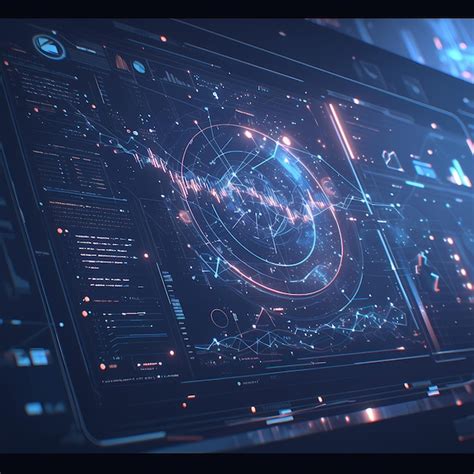 Premium Photo Futuristic Tech Dashboard Abstract Data Visualization