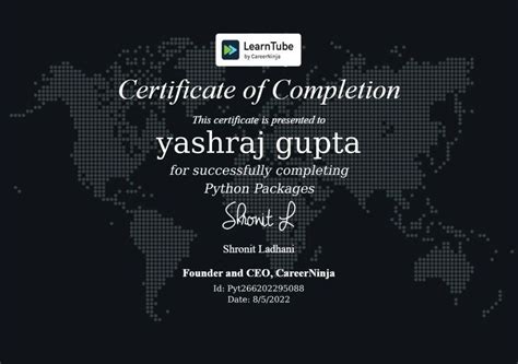 Yash Raj Gupta On Linkedin Certificate Pythonprogramming Learning