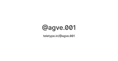 Agve 001 — Teletype