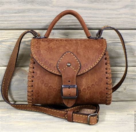 Женская сумка Калинка малая коньячная артикул 0722 в интернет магазине на Ярмарке Мастеров