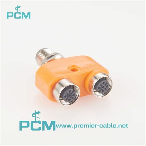 Circular Connector T Splitter Adapte M12 Tee 5 Pole M12 Socket To 5 Pole Plug Adapter And