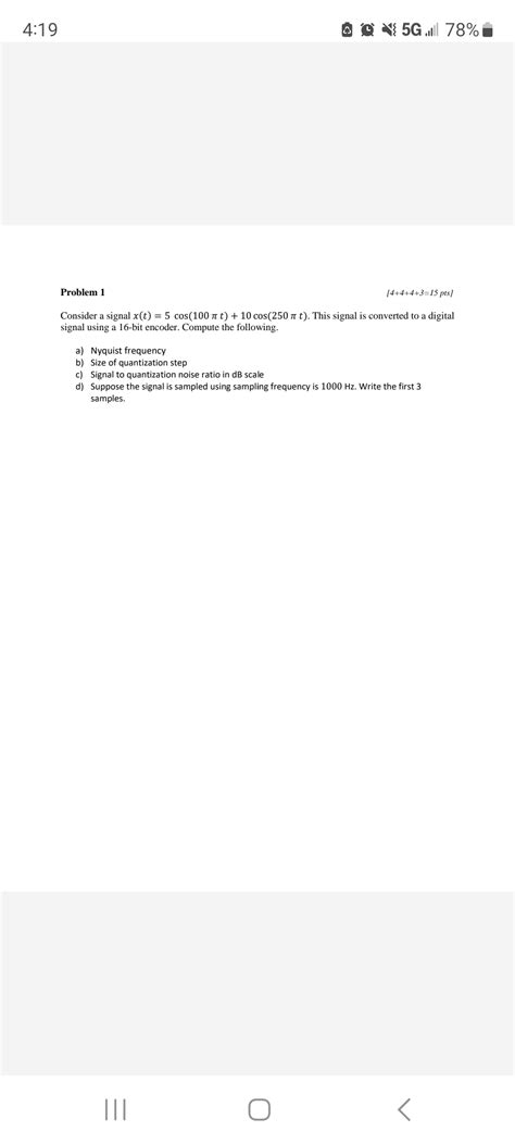 Solved Problem 1 444315pts Consider A Signal