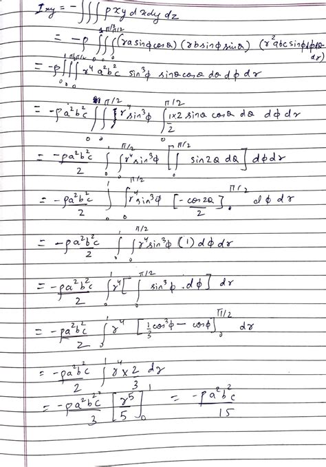 Homework And Exercises Inertia Tensor Of An Ellipsoid Physics Stack
