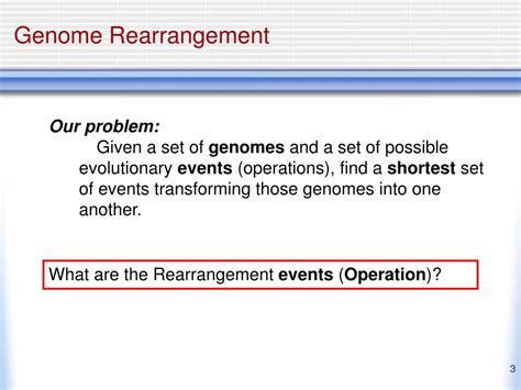 Ppt Genome Rearrangement Powerpoint Presentation Free Download Id