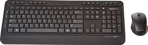 Amazon Basics Full Sized Wireless Computer Keyboard And Mouse Combo Qwerty Layout