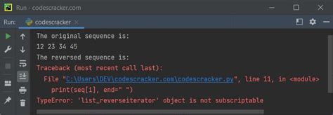 Python Reversed Function