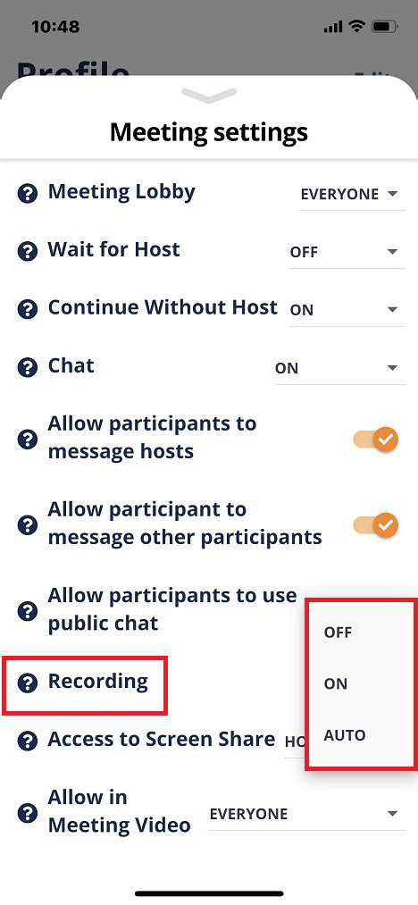 Click On Recording To View Your Recording Settings