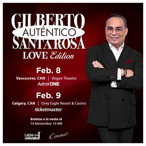 Gilberto Santa Rosa De Febrero En Calgary