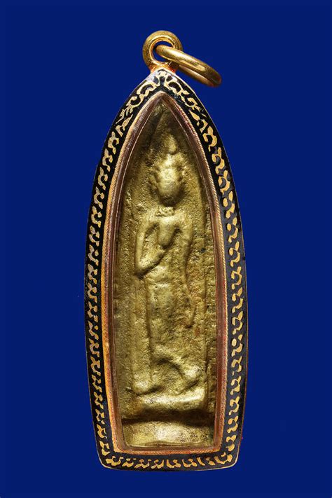 พระลีลาหลวงพ่อซวง วัดชีปะขาว สิงห์บุรี เลี่ยมทองลงยาพร้อมใช้ ร้านค้า