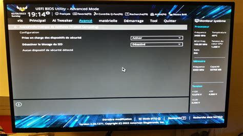 Activer Tpm 2 0 Asus Tuf Gaming X570 Plus Bios 4408 Win10 Pro Ordinateurs De Bureau Et