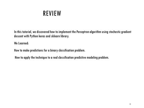 Single Layer Perceptron In Python Pdf