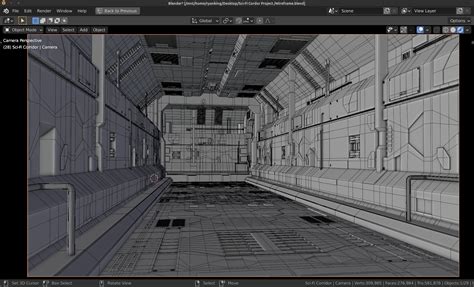 Dark Sci Fi Corridor Blender Eevee Finished Projects Blender