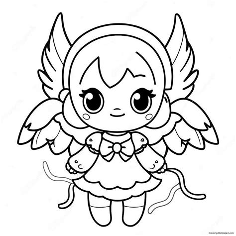 Cute Anime Demon Girl With Wings Coloring Page 61064 48320