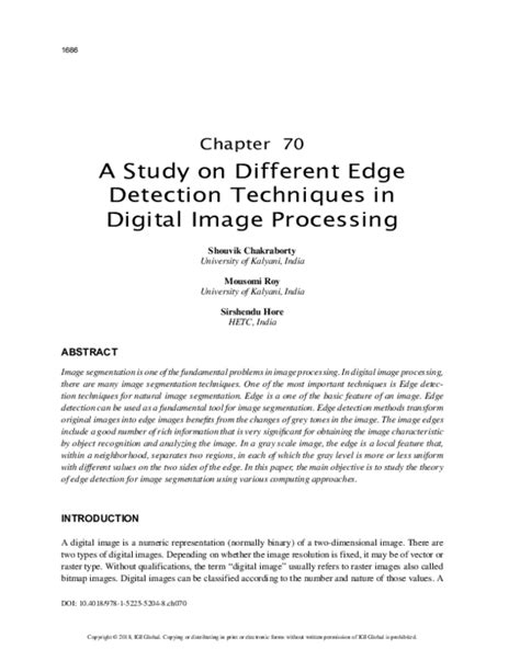 Pdf A Study On Different Edge Detection Techniques In Digital Image