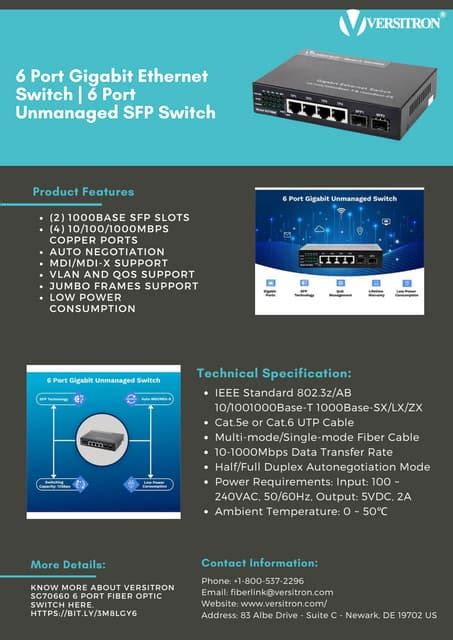 6 Port Gigabit Ethernet Switch Pdf