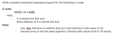 Solved Write Complete Assembly Language Program For The