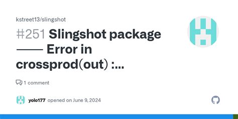 Slingshot Package Error In Crossprodout Crossprod Is Not Builtin Function · Issue