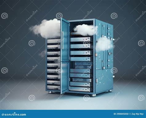 Cloud Data Storage Database Cloud Computing Concept Stock Illustration Illustration Of