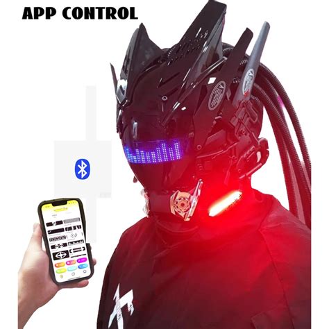 Cyberpunk Mask App Controlled Programmable Led Mask Cosplay