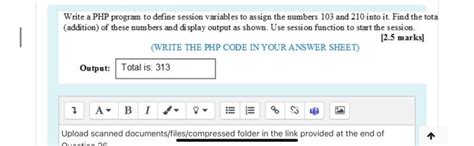 Solved Write A Php Program To Define Session Variables To