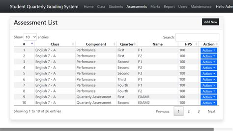 Student Quarterly Grading System In Php My Sql With Source Code