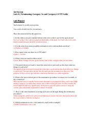 Netw Week Ilab NETW Lab Terminating Category E And Category UTP Cable Lab