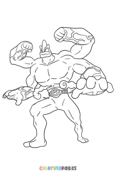 Machamp Pokemon Coloring Pages 2025