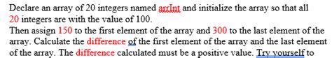 Solved Declare An Array Of 20 Integers Named Aciat And