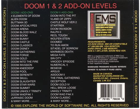 Doom I Doom II Add On Levels Special Edition Addon ModDB