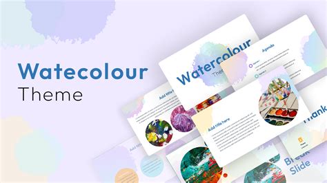 Water Color Powerpoint Theme Text Slide Slidebazaar