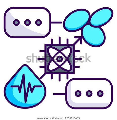 Quantum Algorithm Icon Represented By Algorithm Stock Vector Royalty