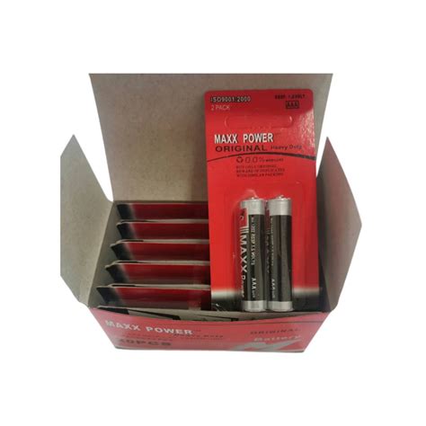 Factory Wholesale Maxx Power Aaa 1 5v R03 Um 4 Carbon Zinc Battery Dry