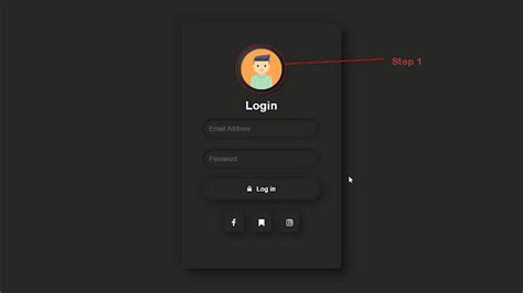 Neumorphic Dark Login Using Css And Html Web Desing And Animation