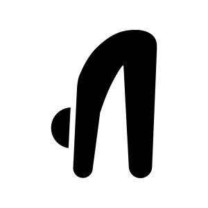 前屈ストレッチのシルエット 無料のAiPNG白黒シルエットイラスト
