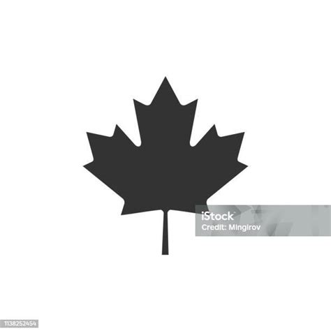 고립 된 캐나다 단풍 나무 잎 아이콘입니다 캐나다 기호 메이플 리프입니다 평면 디자인입니다 벡터 일러스트 가을에 대한 스톡 벡터 아트 및 기타 이미지 Istock