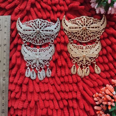 Jual H2672 Bros Kebaya Etnik Susun Dua Aksesoris Kebaya Modern Shopee Indonesia