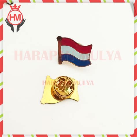 Jual Flag Pin Belanda Bahan Kuningan Pin Bros Bendera Negara Belanda