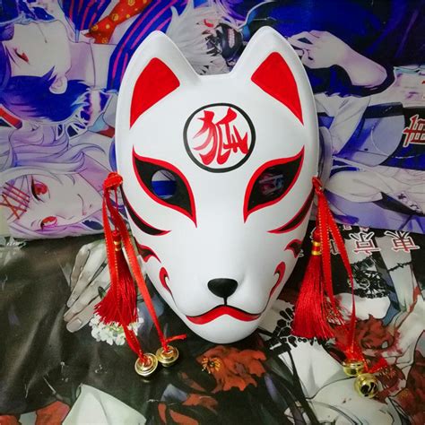 Full Face Japanese Kitsune Mask Japanese Oni Masks