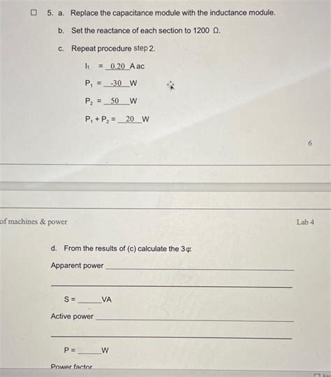 Solved 5 A Replace The Capacitance Module With The Chegg Com