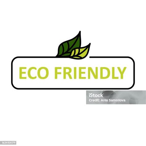 친환경 스티커 라벨 배지 생태 아이콘입니다 녹색 잎이 있는 유기농 제품에 대한 스탬프 템플릿입니다 흰색 배경에 분리된 벡터 그림 0명에 대한 스톡 벡터 아트 및 기타 이미지
