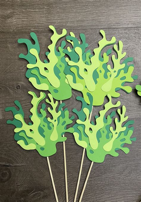 Set Of Seaweeds Paper Seaweeds Under The Sea Theme Decoration