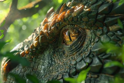 Premium Photo The Eye Of A Lizard With The Eyes Open