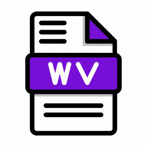 Wv Audio File Types Format Music Extension Icon Download On