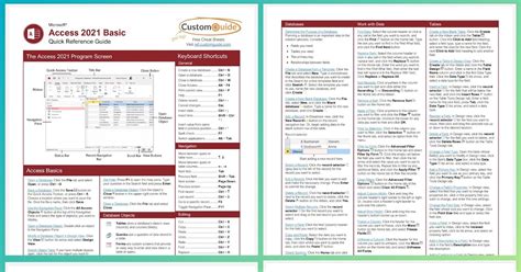 Access 2023 Quick Reference Guide Basic Inter Free Pdf Download Kingexcel Info