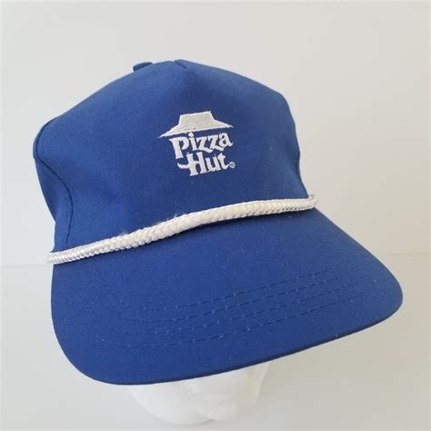 Pizza Hut Trucker Hat Blue White Cord Snapback Cap Uniform 80s 90s